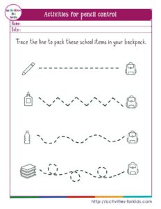 Free Pencil Control Activities for Preschoolers Printable