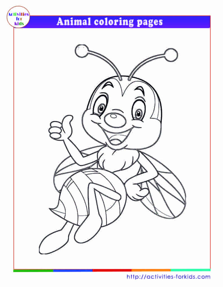 Animal coloring pages for kids: free printable