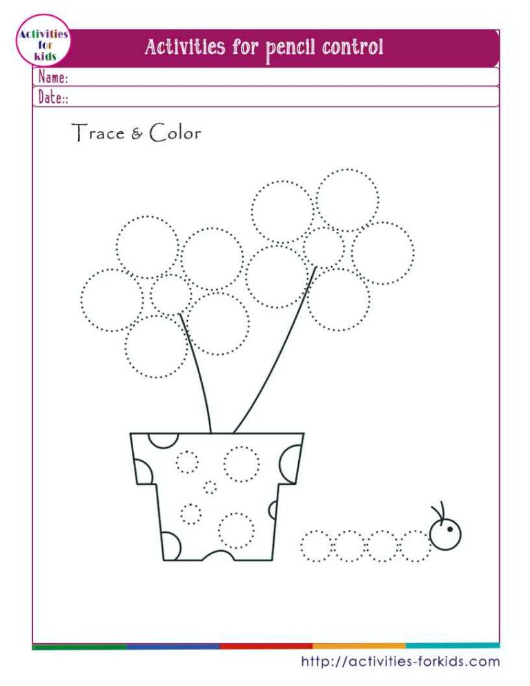Free Pencil Control Activities for Preschoolers Printable