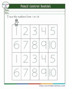 Pencil Control Booklet Printable PDF Free Download