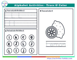 Alphabet practice worksheets for Kindergarten