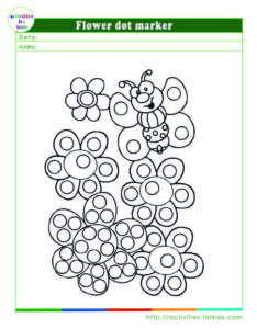 Flower dot marker activity sheets printable