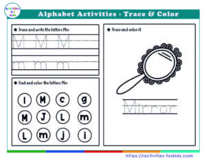 Alphabet practice worksheets for Kindergarten