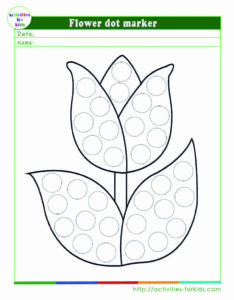 Flower dot marker activity sheets printable