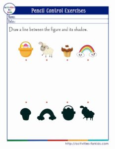 Pencil control exercises printables pdf