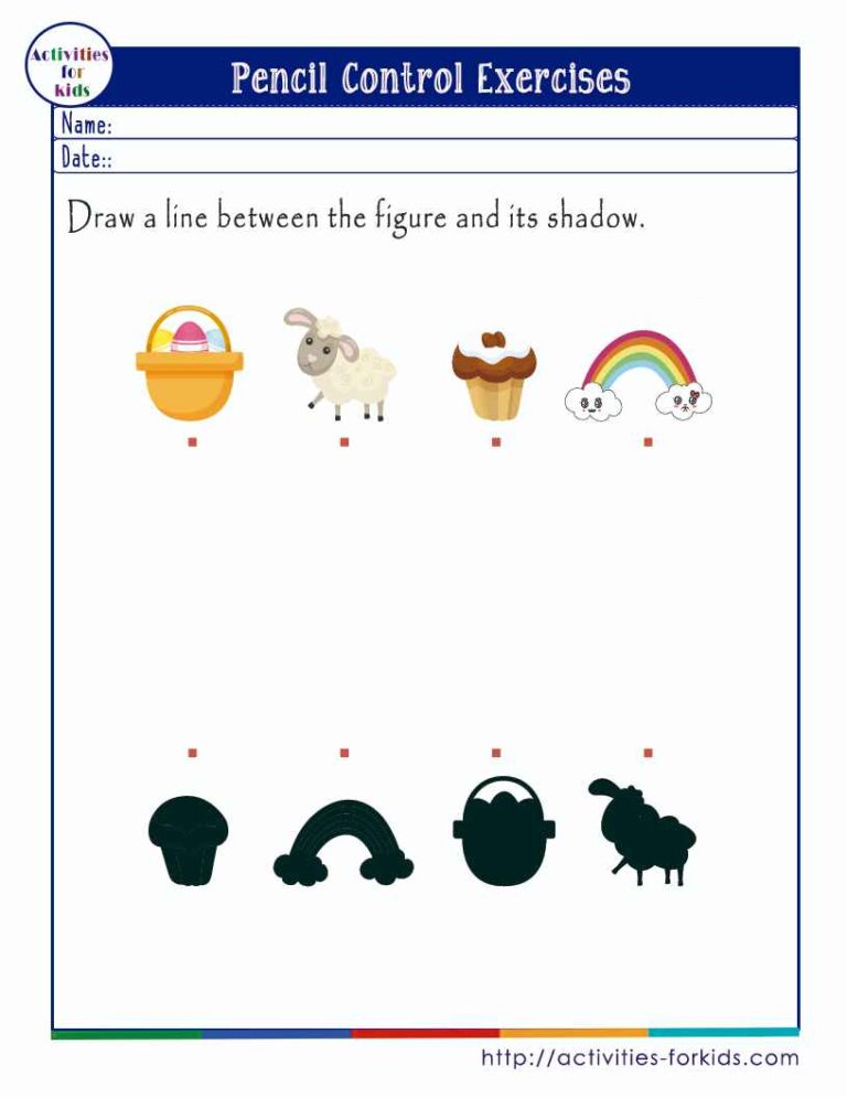Pencil control exercises printables pdf