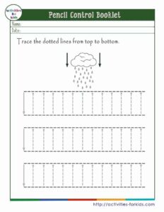 Pencil Control Booklet Printable PDF Free Download