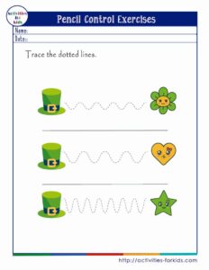 Pencil control exercises printables pdf