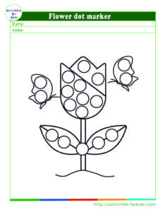 Flower dot marker activity sheets printable