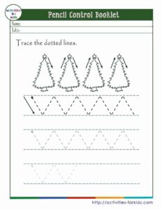 Pencil Control Booklet Printable PDF Free Download