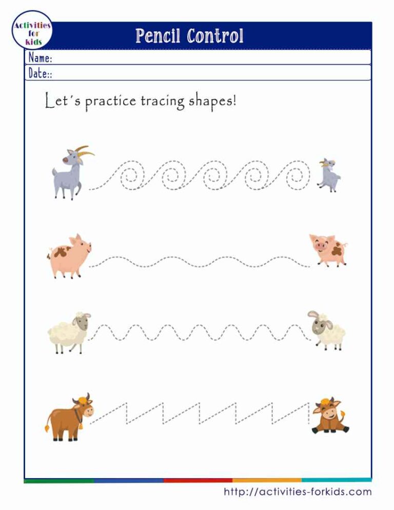 Pencil Control Workbook Printable Free