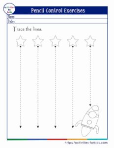 Pencil control exercises printables pdf