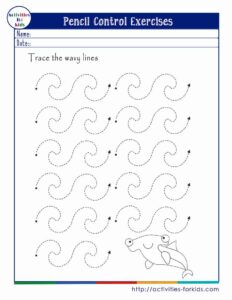 Pencil control exercises printables pdf