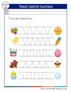 Pencil control exercises printables pdf