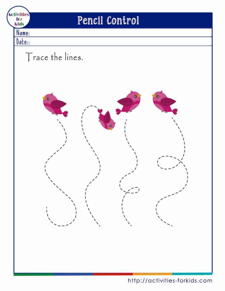 Pencil Control Workbook Printable Free
