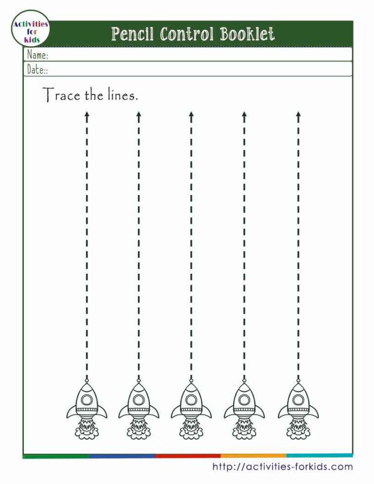 Pencil Control Booklet Printable PDF Free Download