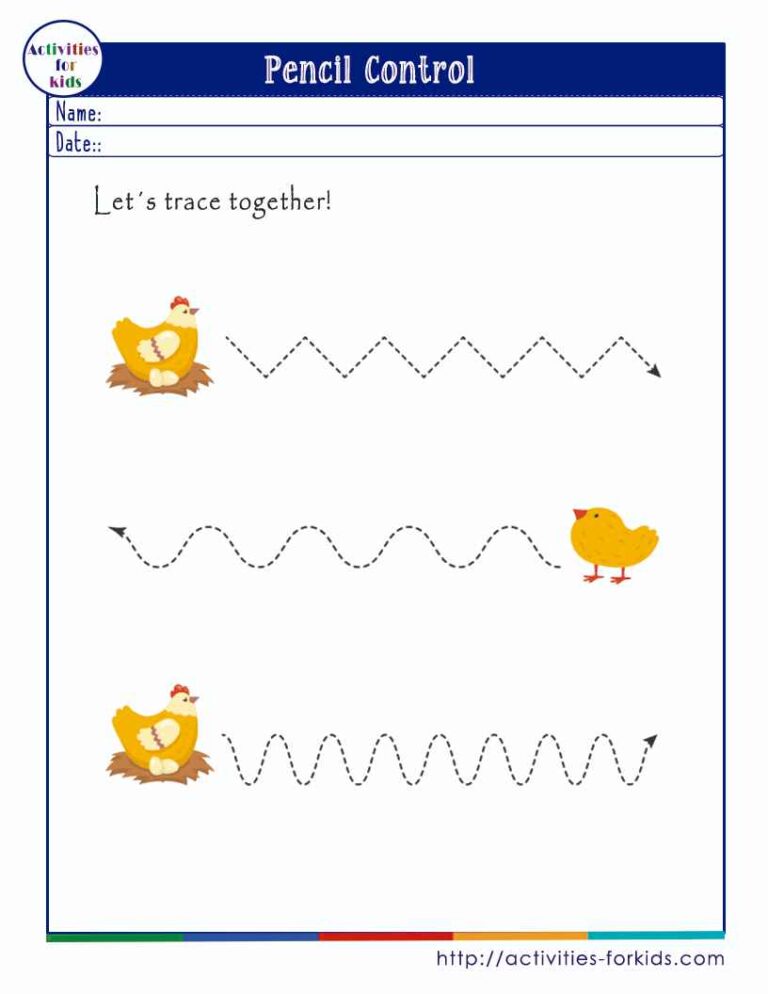 Pencil Control Workbook Printable Free