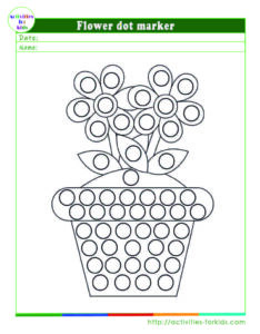 Flower dot marker activity sheets printable