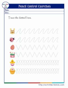 Pencil control exercises printables pdf