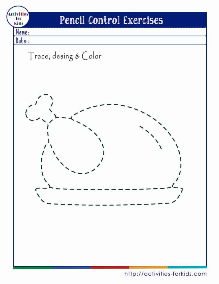Pencil control exercises printables pdf