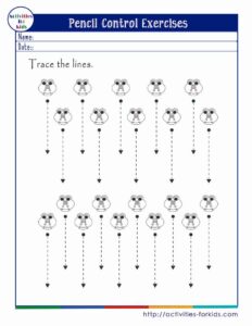Pencil control exercises printables pdf