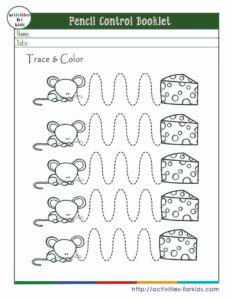 Pencil Control Booklet Printable PDF Free Download