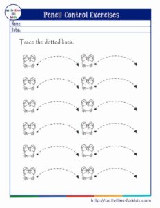 Pencil control exercises printables pdf