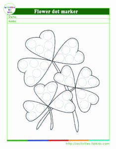 Flower dot marker activity sheets printable