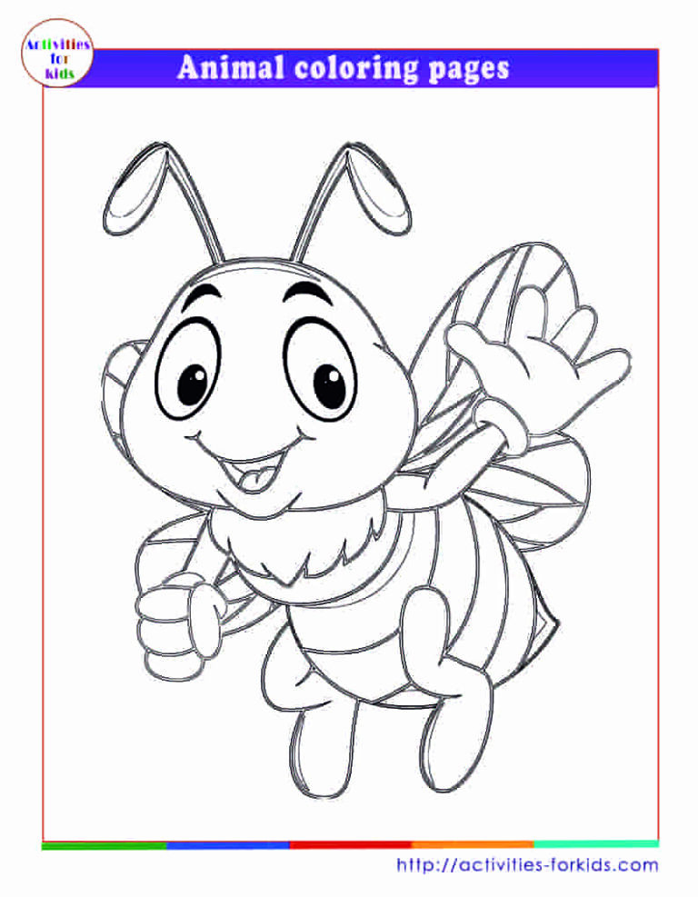Animal coloring pages for kids: free printable