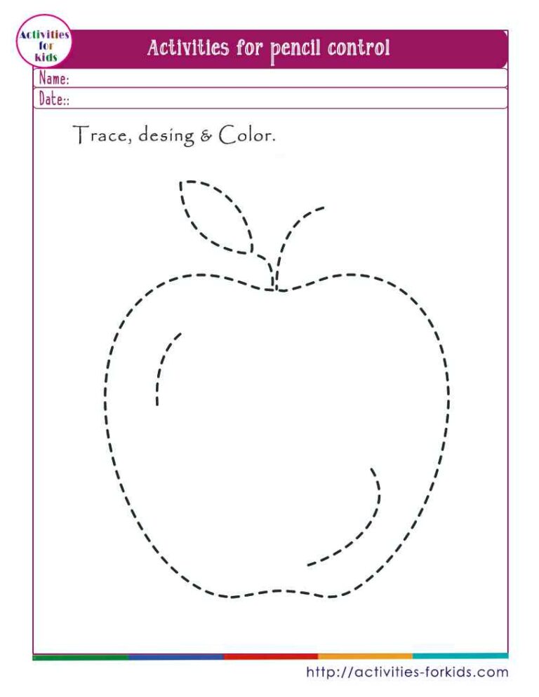 Free Pencil Control Activities for Preschoolers Printable