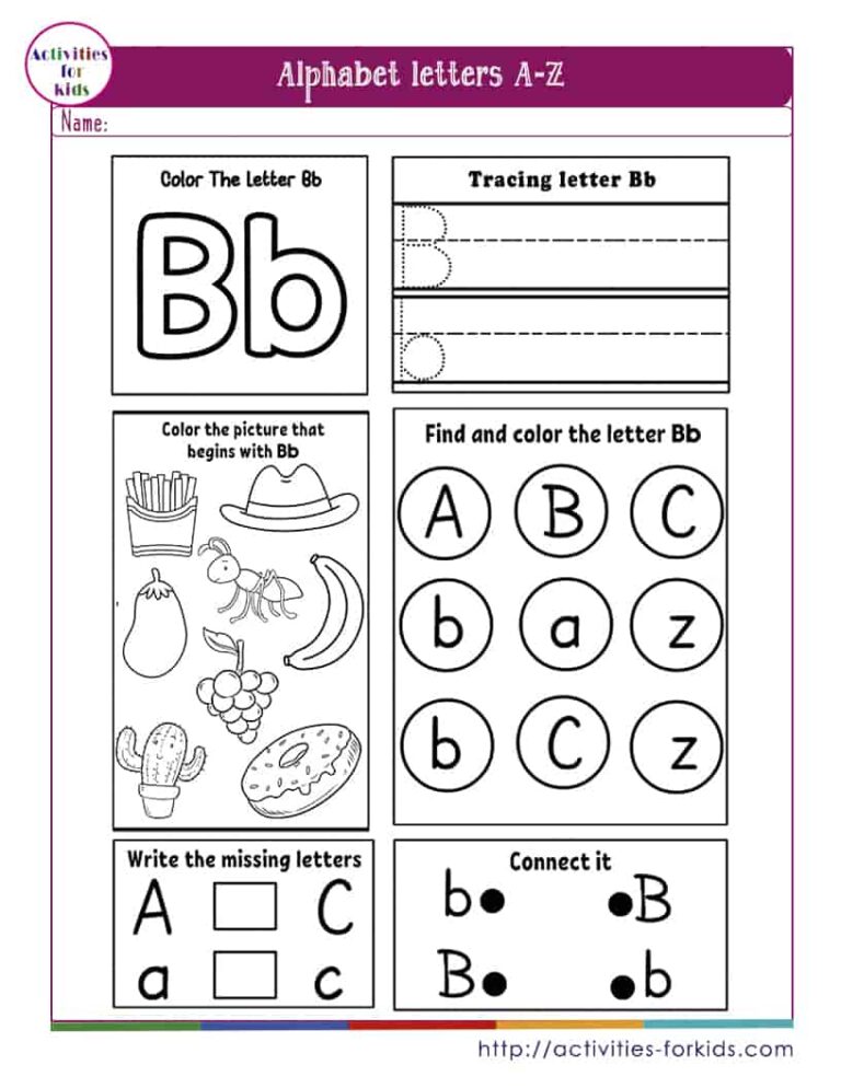 Free Alphabet and Letter Worksheets to Print for Kids
