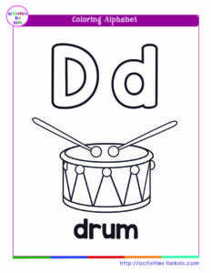 Alphabet Coloring Pages A–Z Free Printable PDF