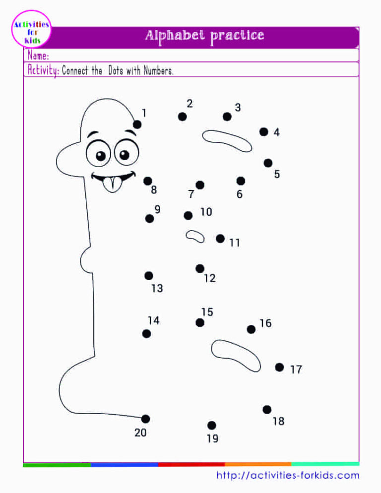 Alphabet Dot-to-Dot Free Printable Worksheets (A–Z)