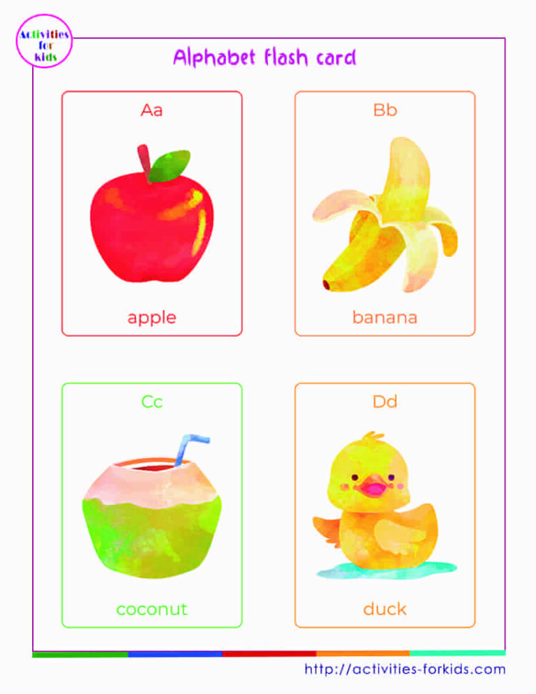 Alphabet flashcards for kindergarten (Free printables)