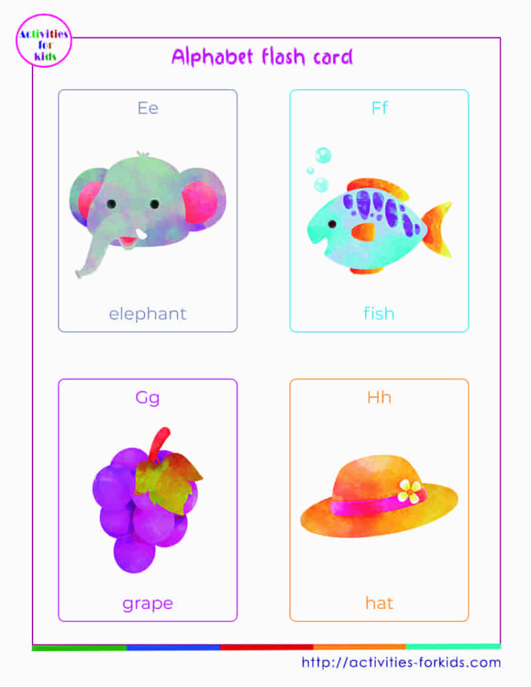 Alphabet flashcards for kindergarten (Free printables)