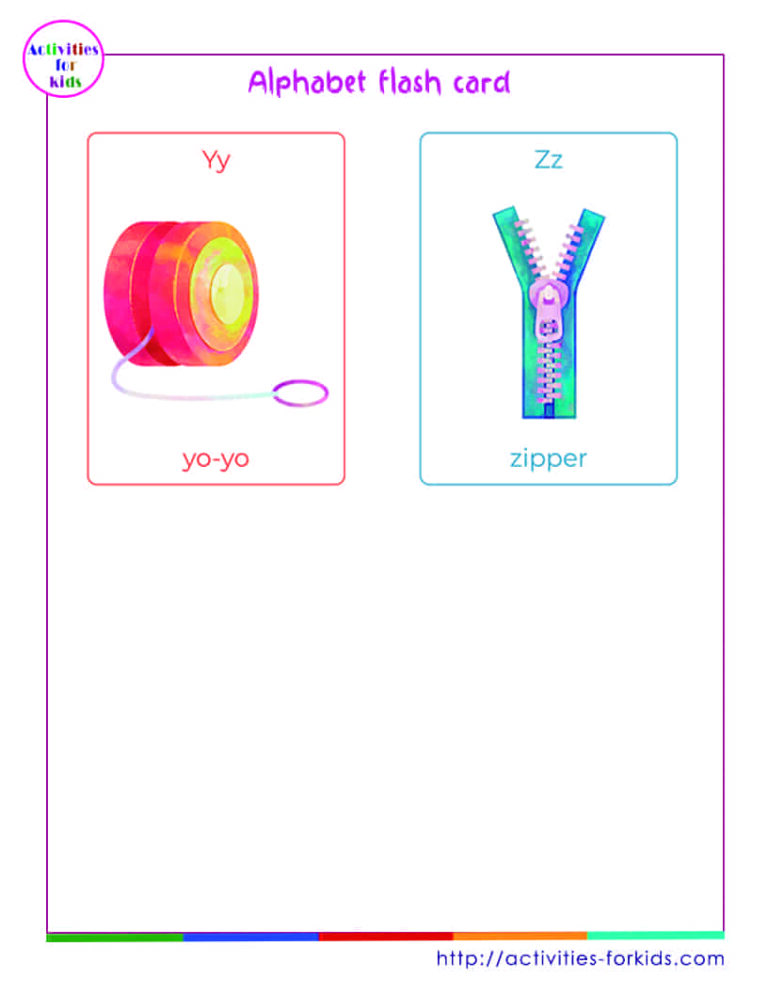 Alphabet flashcards for kindergarten (Free printables)