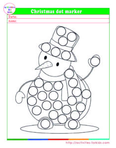 Christmas dot marker worksheets pdf free