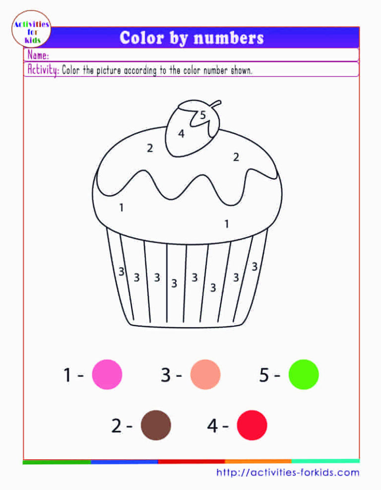 Color by number coloring pages printable