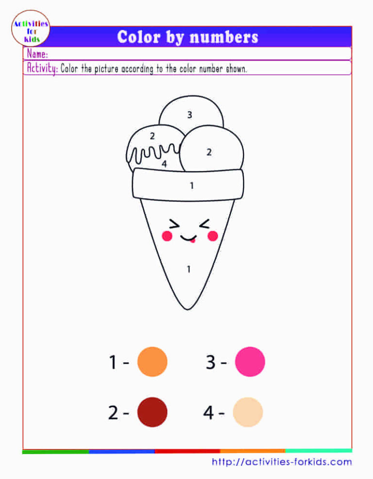 Color by number coloring pages printable