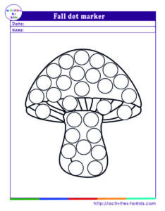 Dot marker worksheets fall pdf free