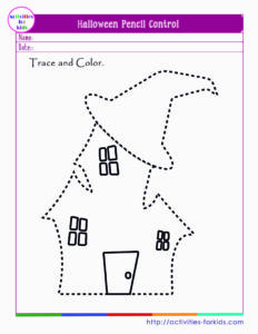 Free Halloween Pencil Control Tracing Printables PDF