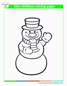 Children's Christmas coloring pages are printable and free
