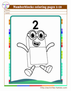 Numberblocks coloring pages 1-10 free printable