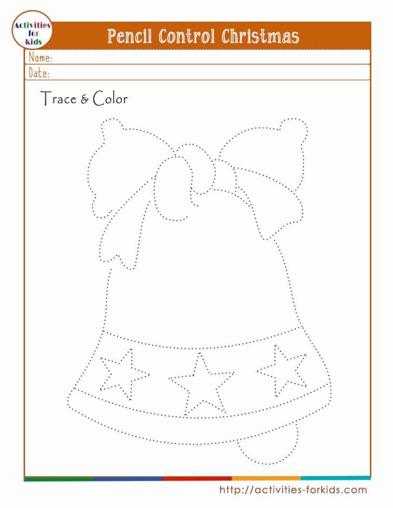 Free Printable Christmas Pencil Control Sheets
