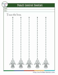 Pencil Control Booklet Printable PDF Free Download