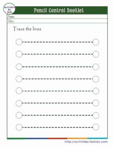 Pencil Control Booklet Printable PDF Free Download