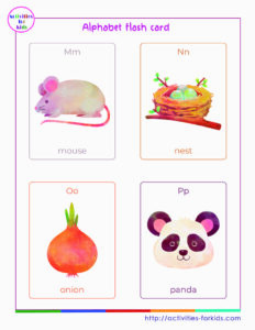 Alphabet flashcards for kindergarten (Free printables)