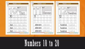 Number 10-20 worksheets printable pdf