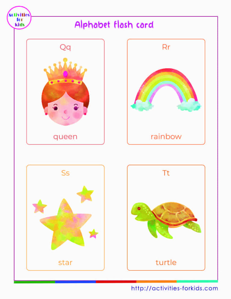 Alphabet flashcards for kindergarten (Free printables)
