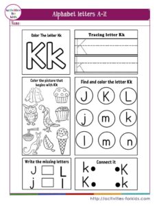 Free Alphabet and Letter Worksheets to Print for Kids